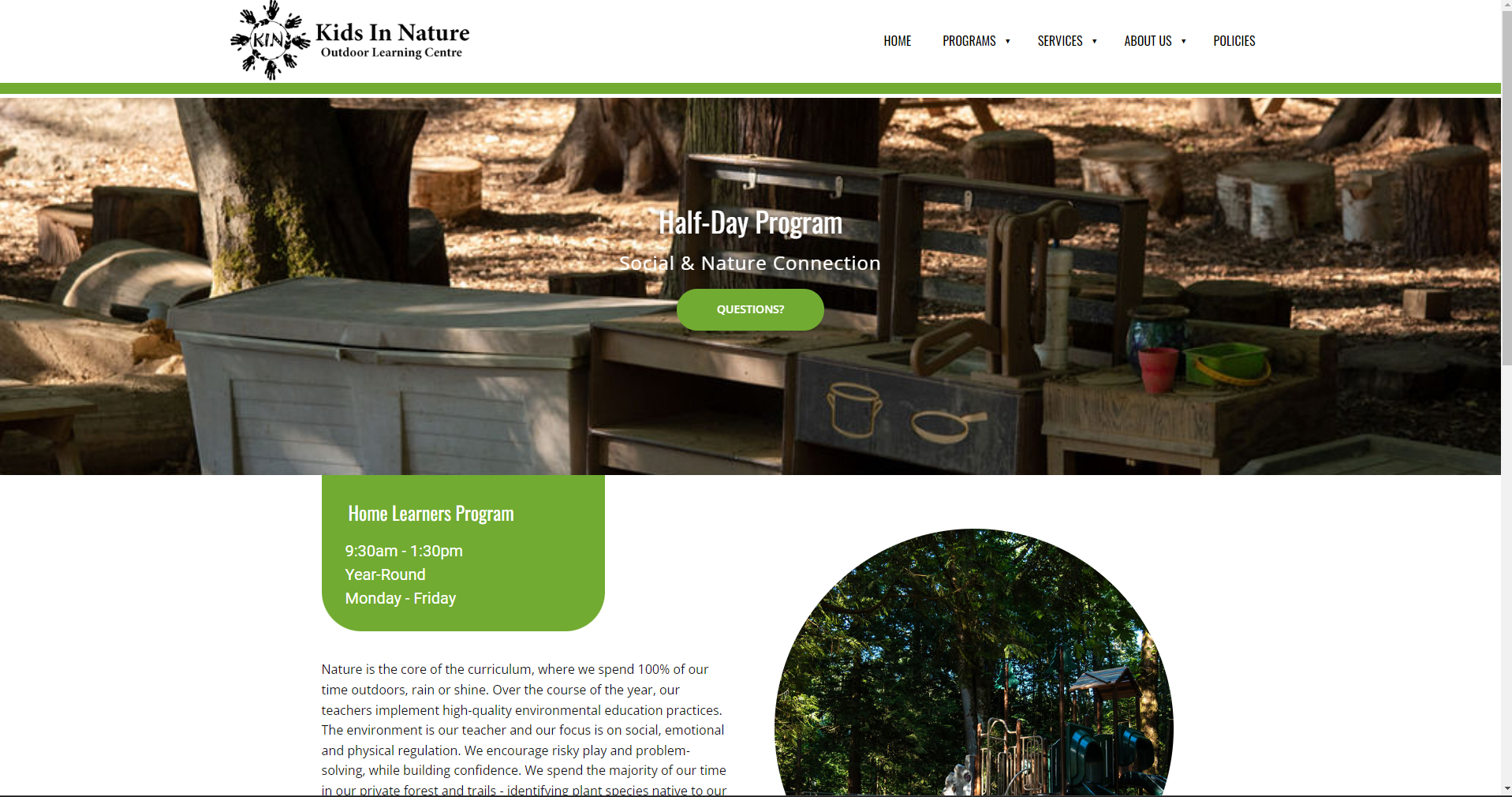 Half Day Program | Kids In Nature | Licensed Preschool & Daycare Home ...